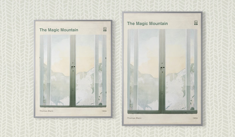 The Magic Mountain, Thomas Mann - Literary Book Cover Poster Medium ...