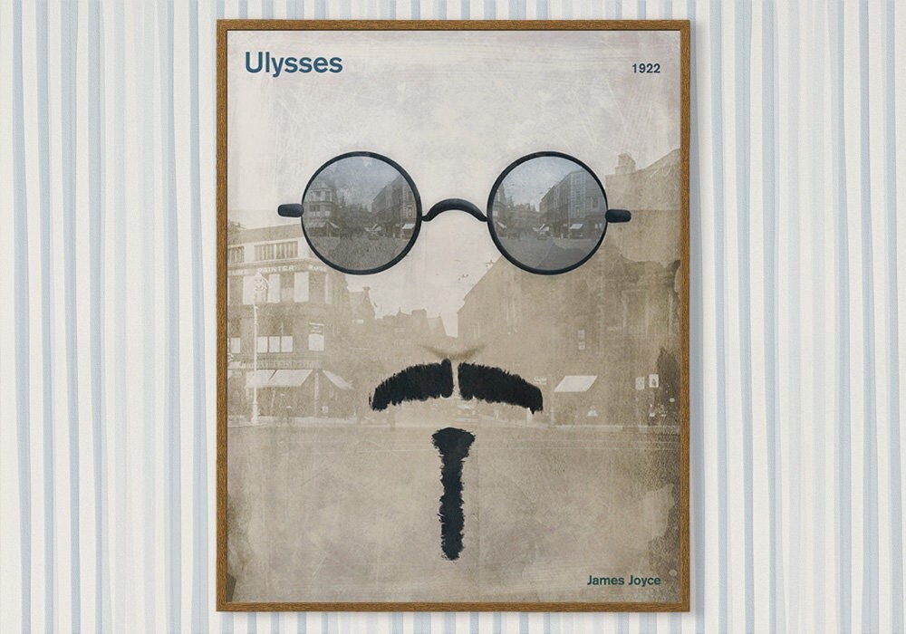 Ulysses, James Joyce - Literary Gift, Book Cover Poster Medium, Classic ...