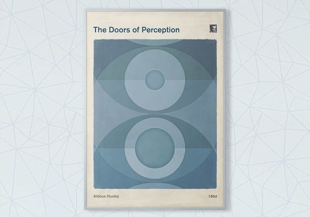 Huxley's "the Doors of Perception" - Large Literary Book Cover Poster ...