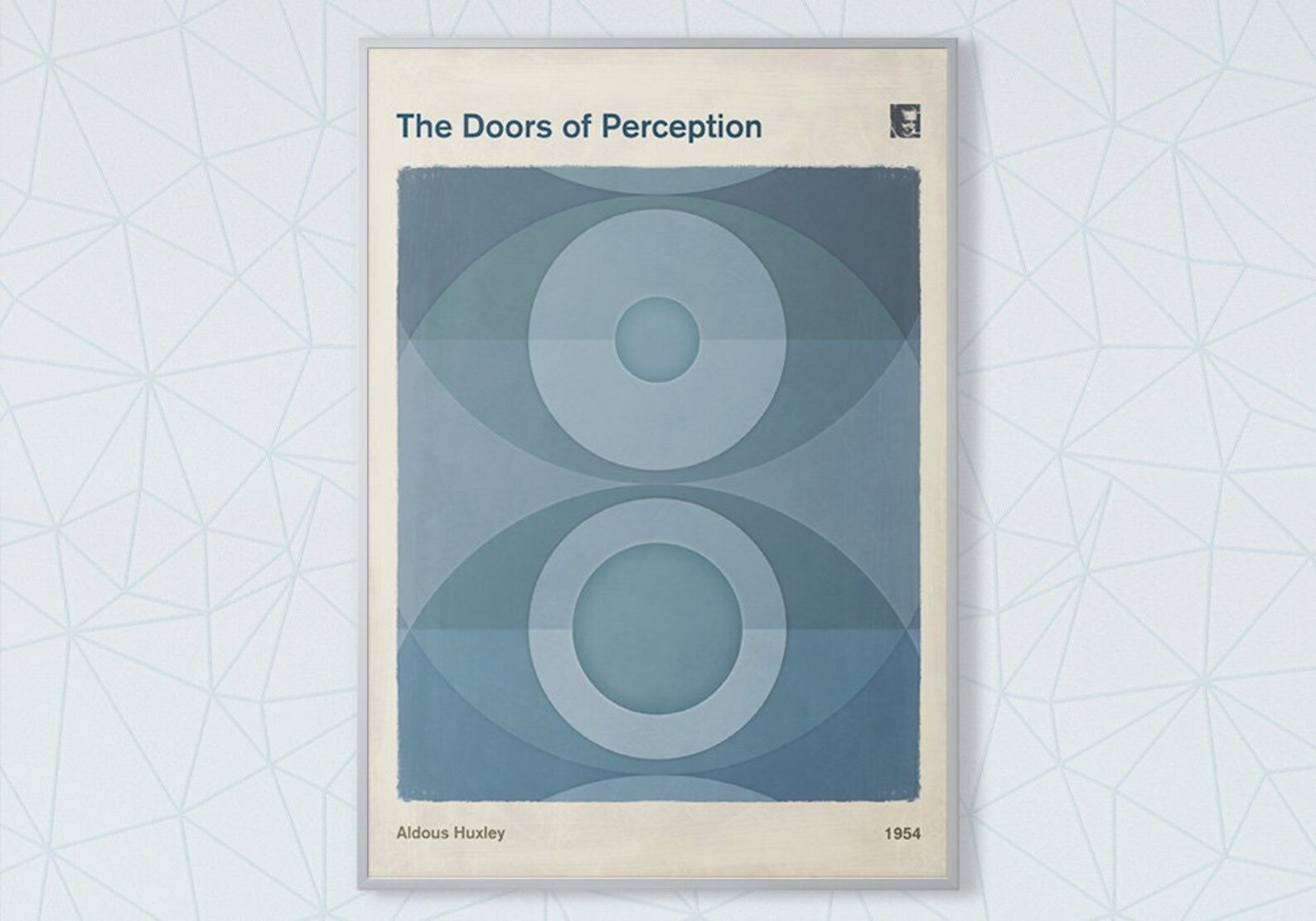 Huxley's "the Doors of Perception" - Large Literary Book Cover Poster ...