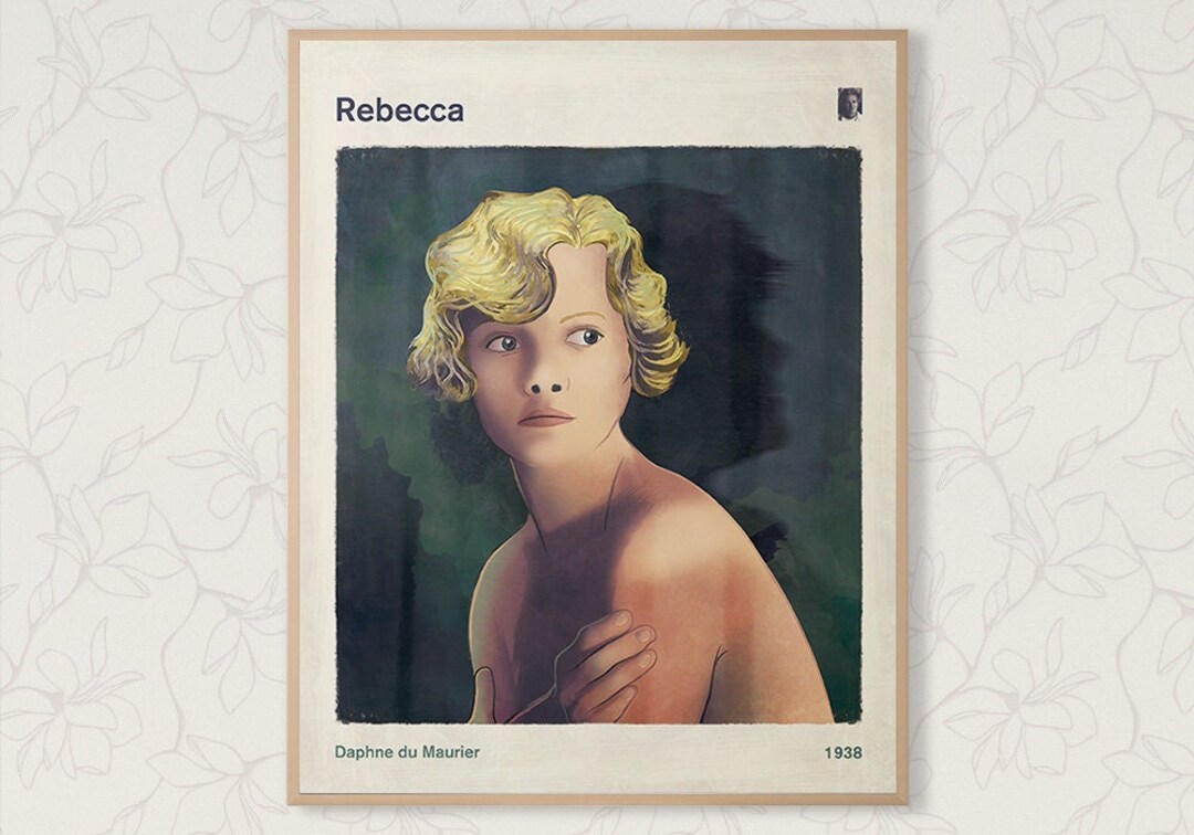 Rebecca Printable Book Cover Poster Medium, Daphne Du Maurier Literary ...