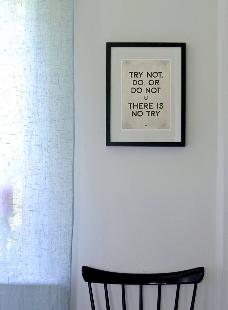 Star Wars Yoda "do or Do Not" - Movie Quote Poster Small, Quote Print ...