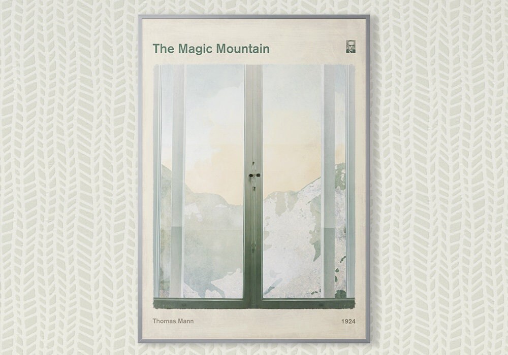 The Magic Mountain, Thomas Mann - Literary Book Cover Poster Large ...
