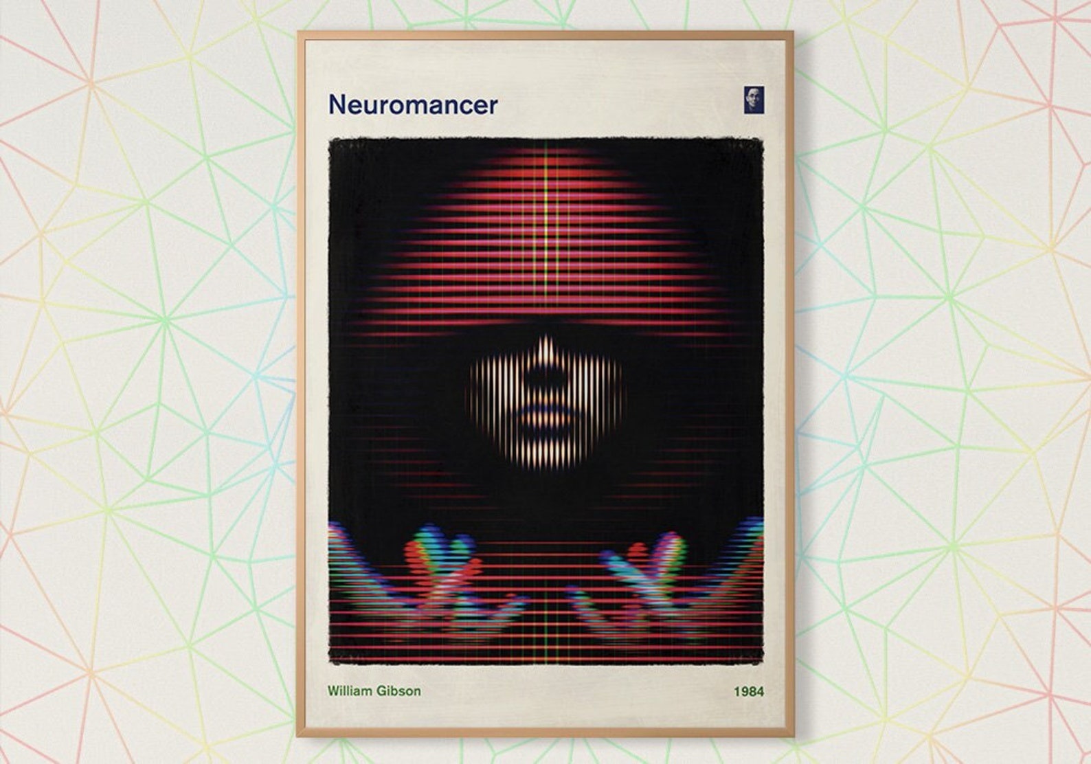 Neuromancer, William Gibson - Book Cover Poster Large, Literary Gift ...
