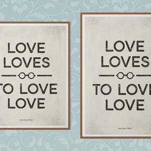 Love Quote by James Joyce - Literary Quote Medium Size Poster ...