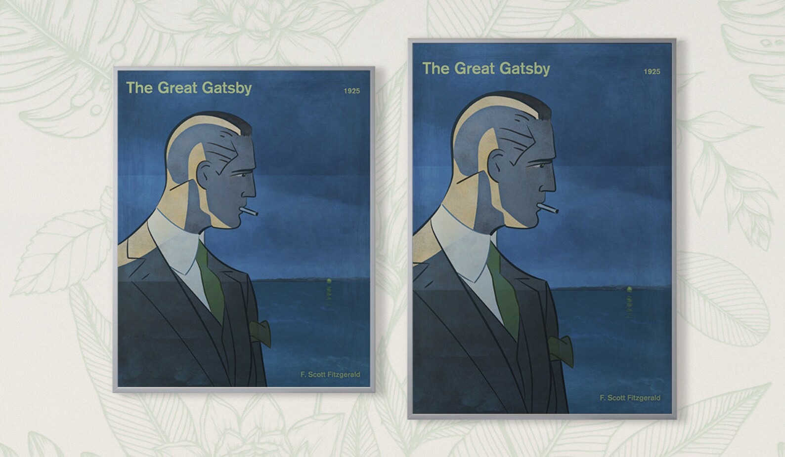 Scott Fitzgerald the Great Gatsby; Large Literary Book Cover Poster ...