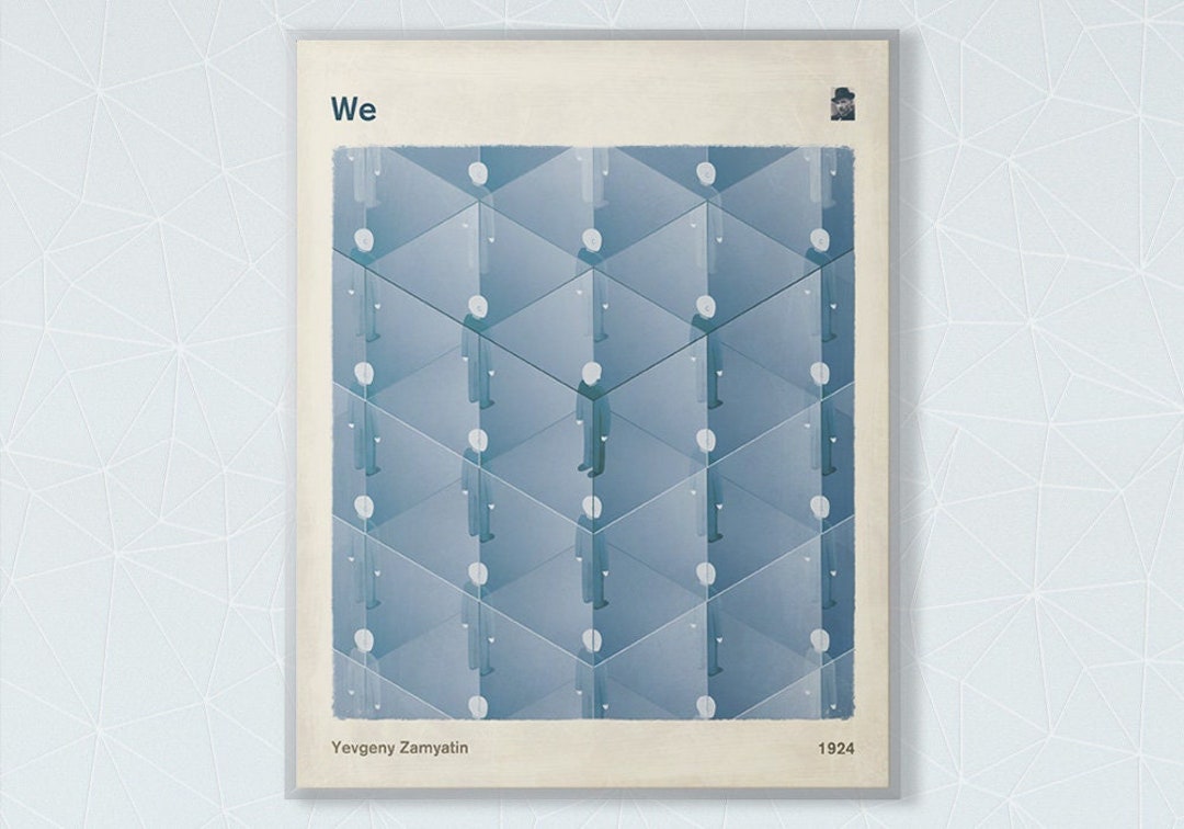 We, Yevgeny Zamyatin - Dystopian Sci Fi Art Book Cover Poster Medium ...