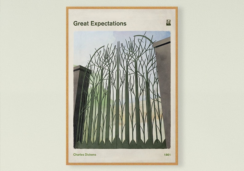 Great Expectations Charles Dickens Book Cover Poster Large | Etsy