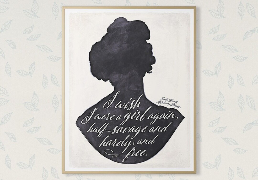 Emily Brontë Wuthering Heights - Literary Quote Medium Poster ...