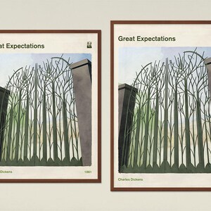 Great Expectations Charles Dickens Book Cover Poster Large | Etsy