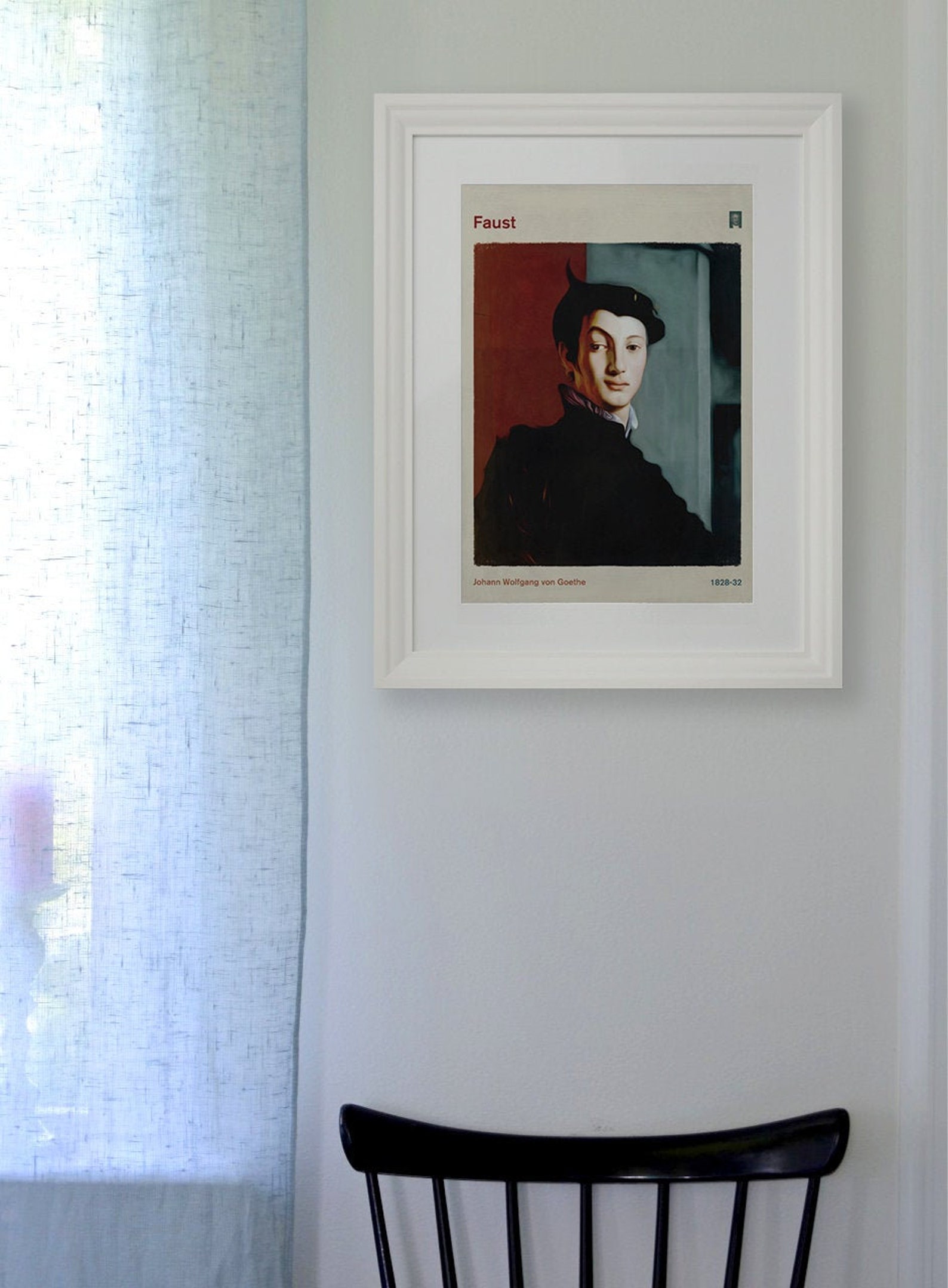 Faust Goethe Literary Book Cover Poster Medium Literature | Etsy