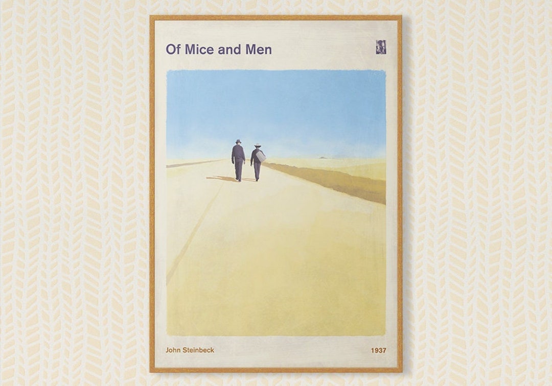 Of Mice and Men, John Steinbeck - Large Literary Book Cover Print ...