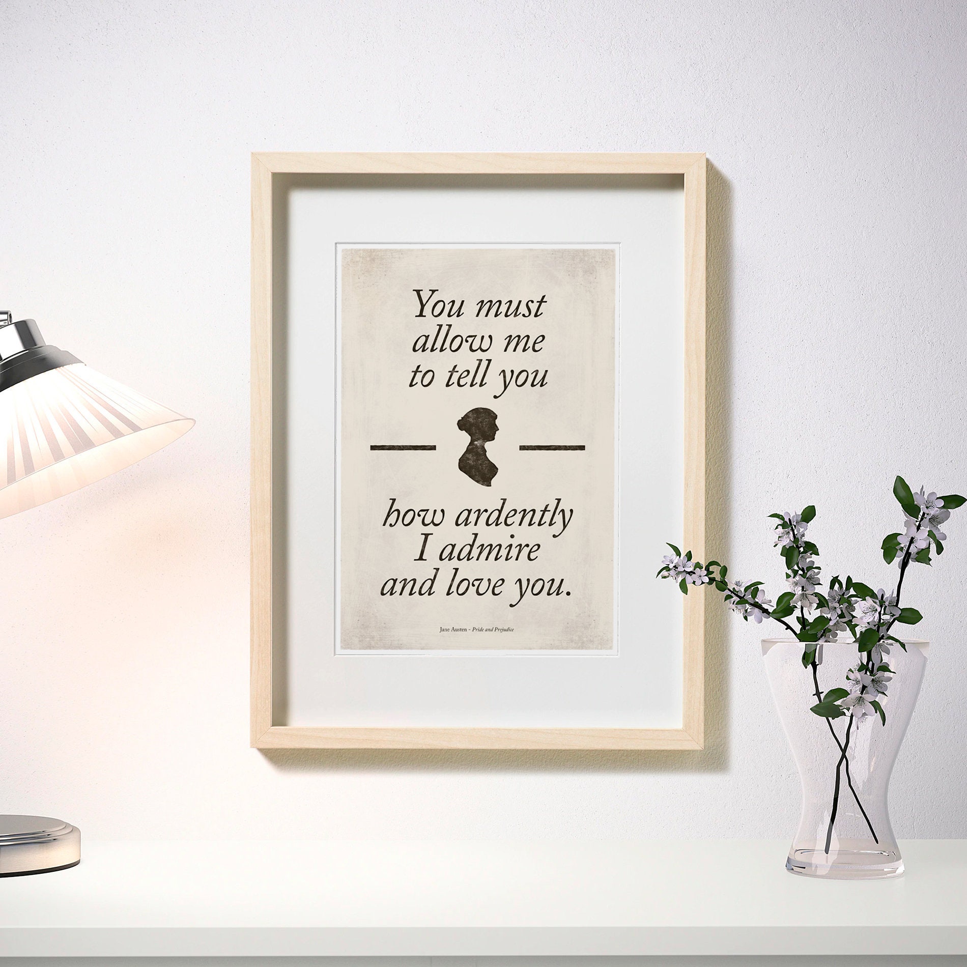 Jane Austen Quote Instant Download Bookish Poster Design Library ...