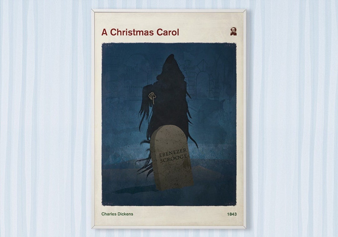 A Christmas Carol, Charles Dickens - Large Literary Poster, Literary ...