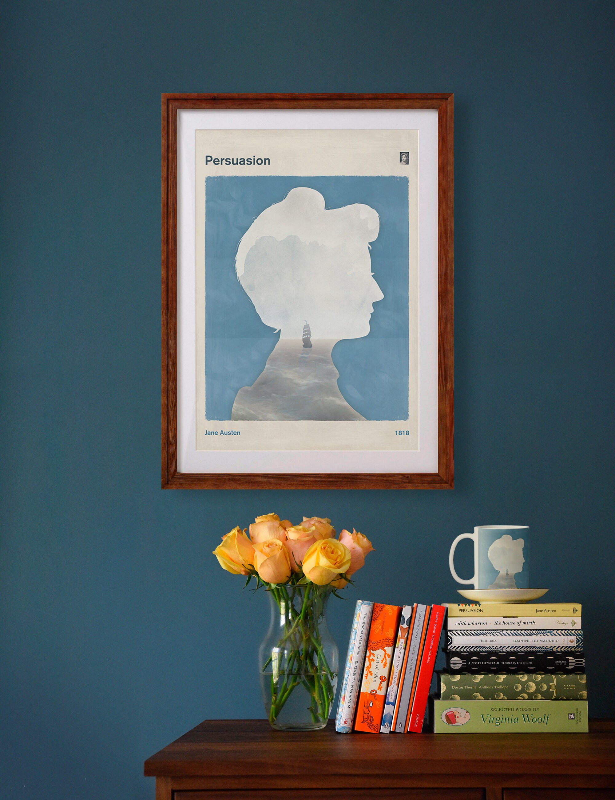 Jane Austen, Persuasion, Large Book Cover Poster, Literary Art ...