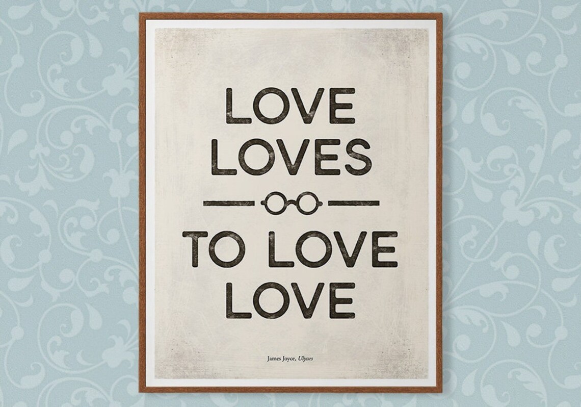 Love Quote by James Joyce Literary Quote Medium Size Poster - Etsy