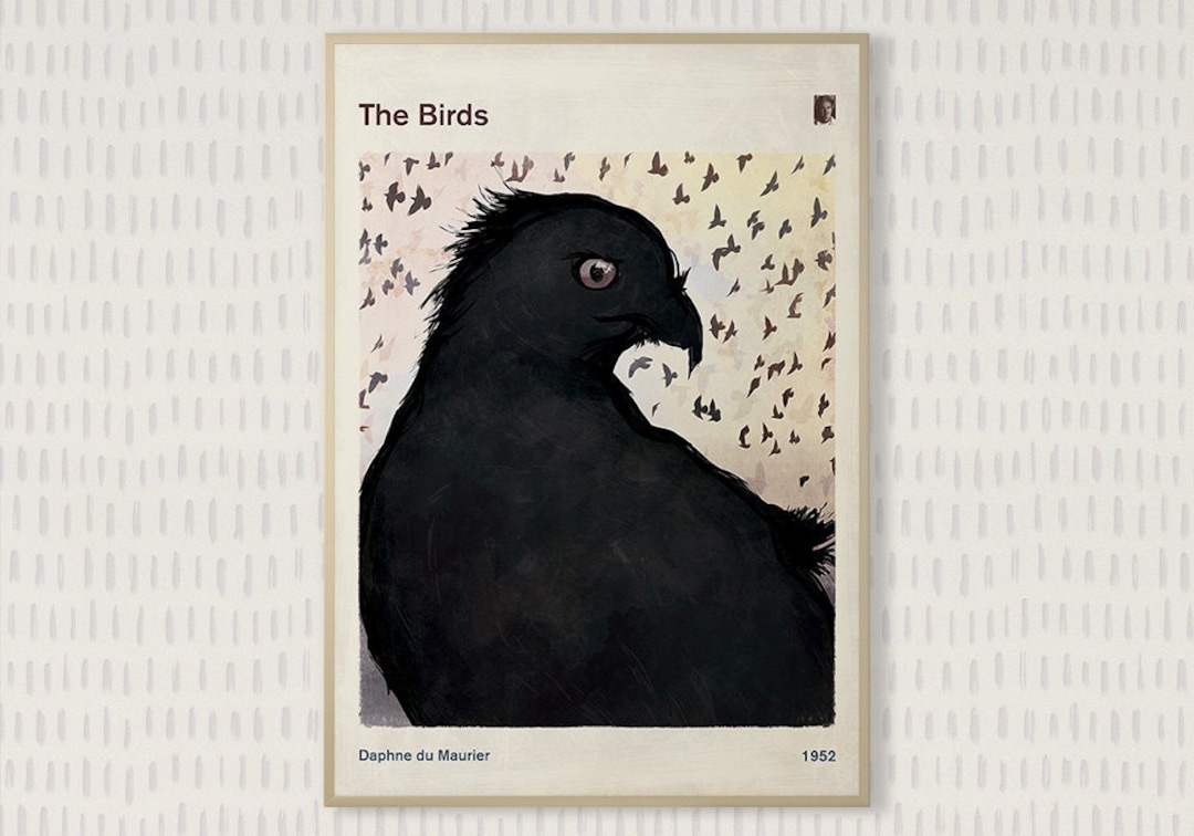 The Birds, Daphne Du Maurier Printable Literary Art Large Book Cover ...
