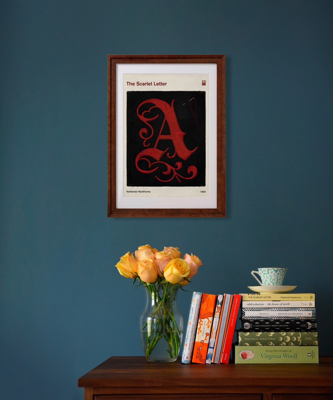 The Scarlet Letter Medium Literary Book Cover Print Bookish | Etsy
