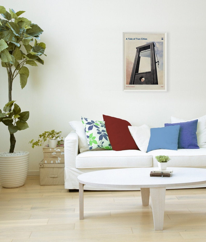 A Tale of Two Cities, Charles Dickens, Book Cover Poster Large ...