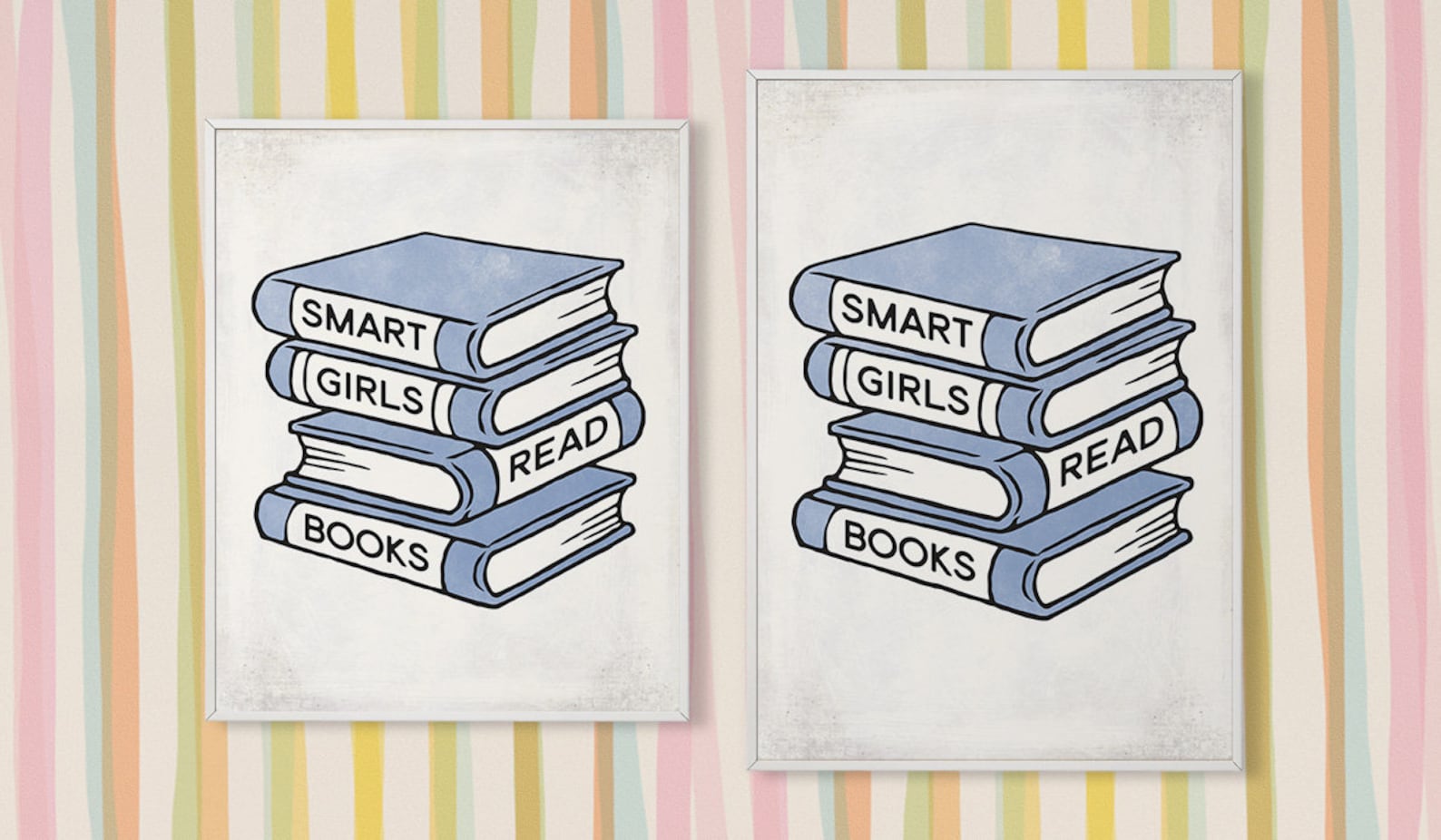Smart Girls Read Books Book Lover Gift Childrens Room - Etsy