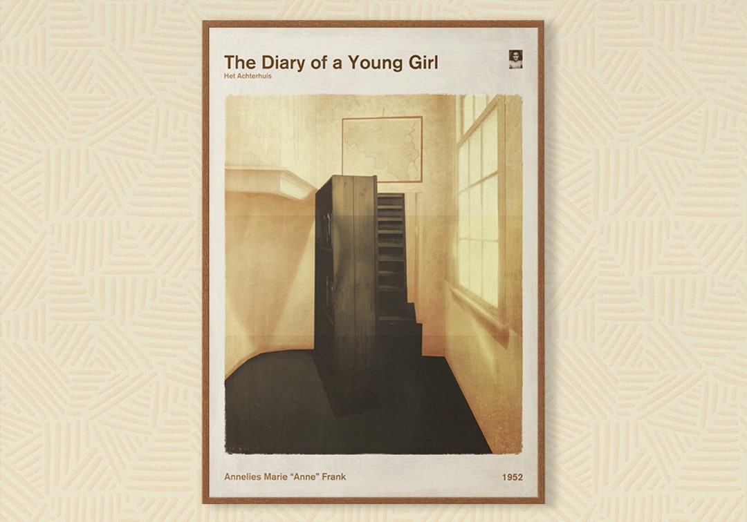 Anne Frank the Diary of a Young Girl, Literary Illustration Poster ...