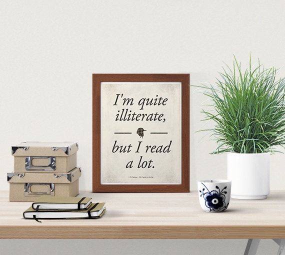 Salinger's the Catcher in the Rye Small Literary Quote | Etsy