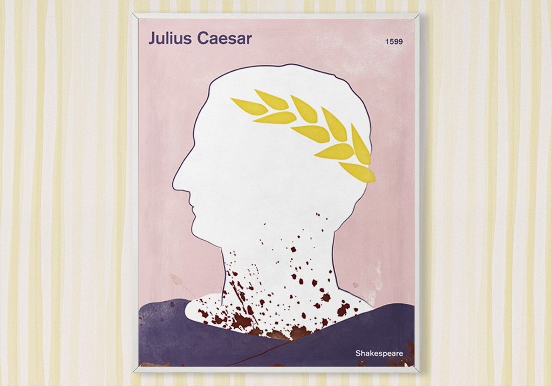 Julius Caesar, Shakespeare Theatre Book Cover Printable Poster Medium ...