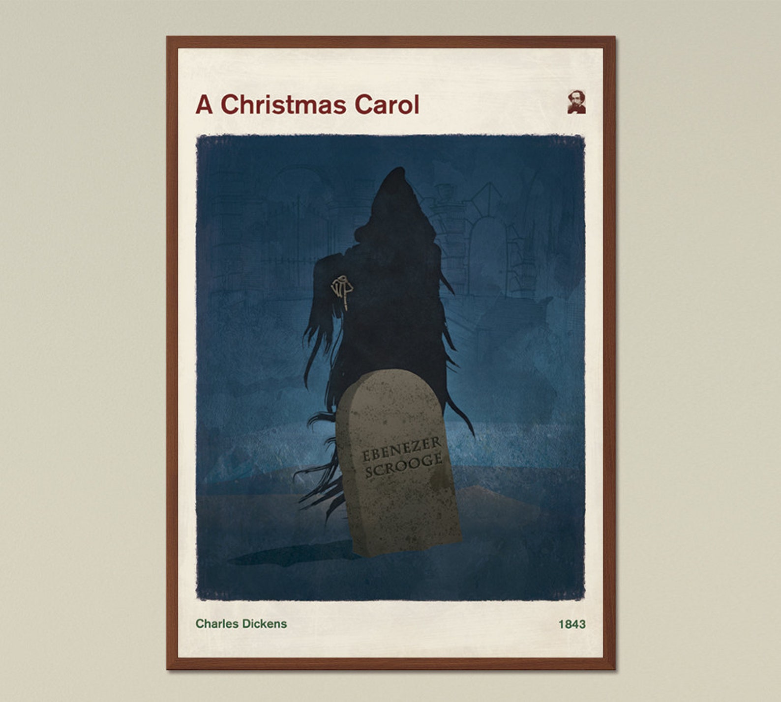 A Christmas Carol Charles Dickens Large Literary Poster - Etsy