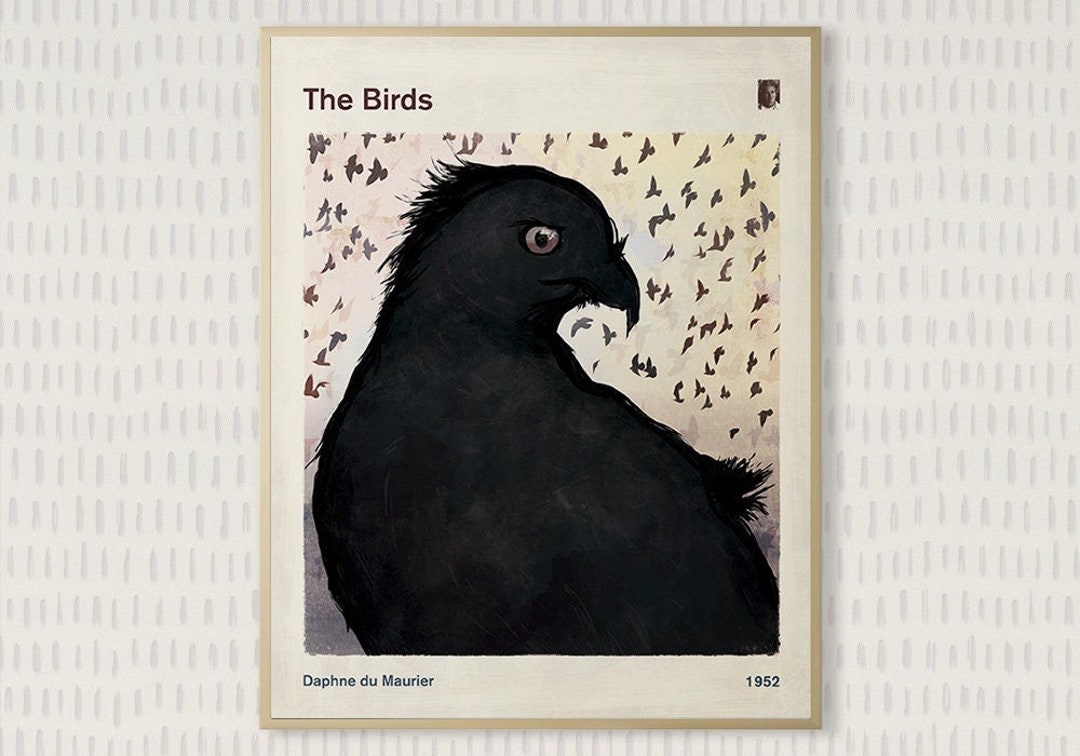 The Birds, Daphne Du Maurier Printable Literary Art Medium Book Cover ...