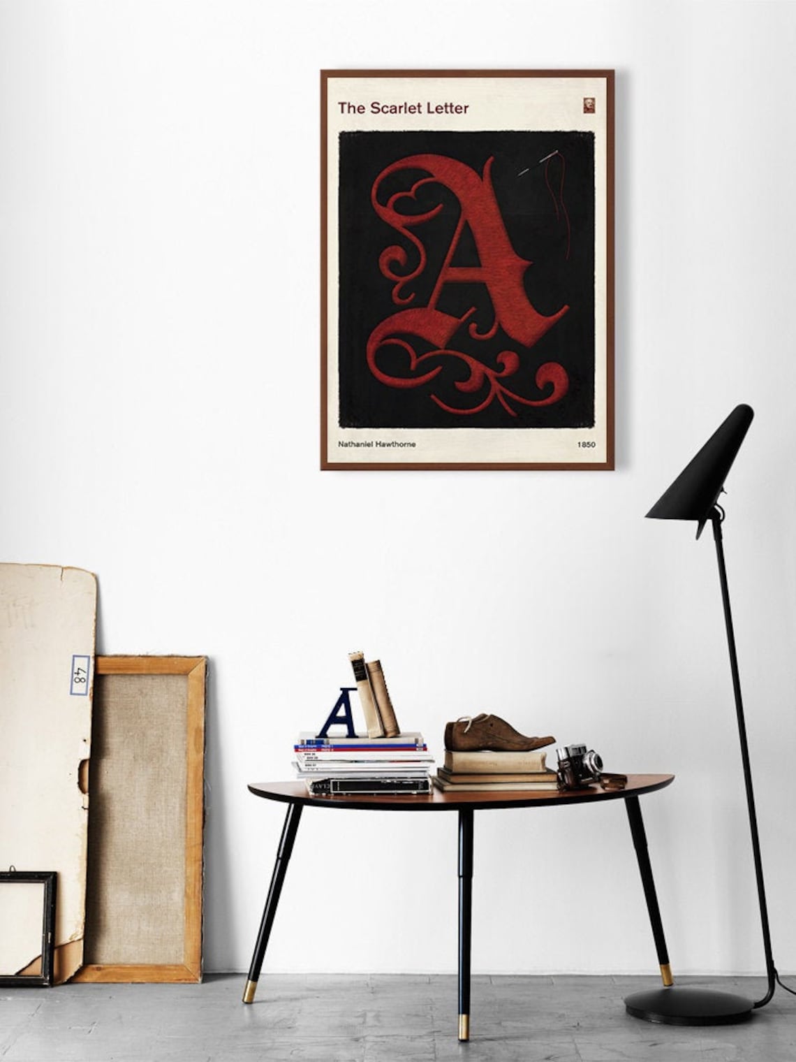 The Scarlet Letter - Large Literary Book Cover Print, Bookish Gift ...