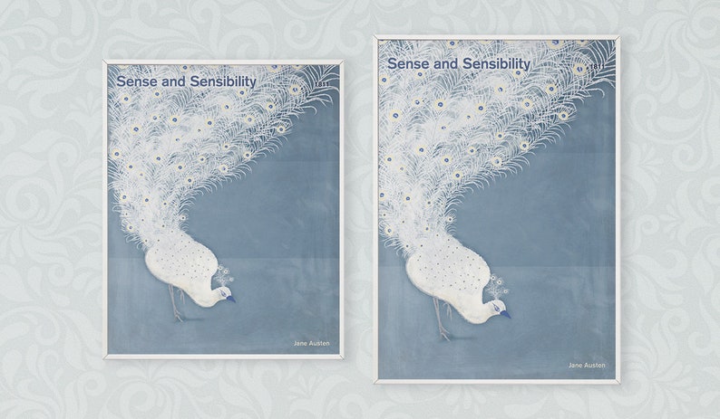 Jane Austen Duo Medium Book Cover Posters Literary Art | Etsy