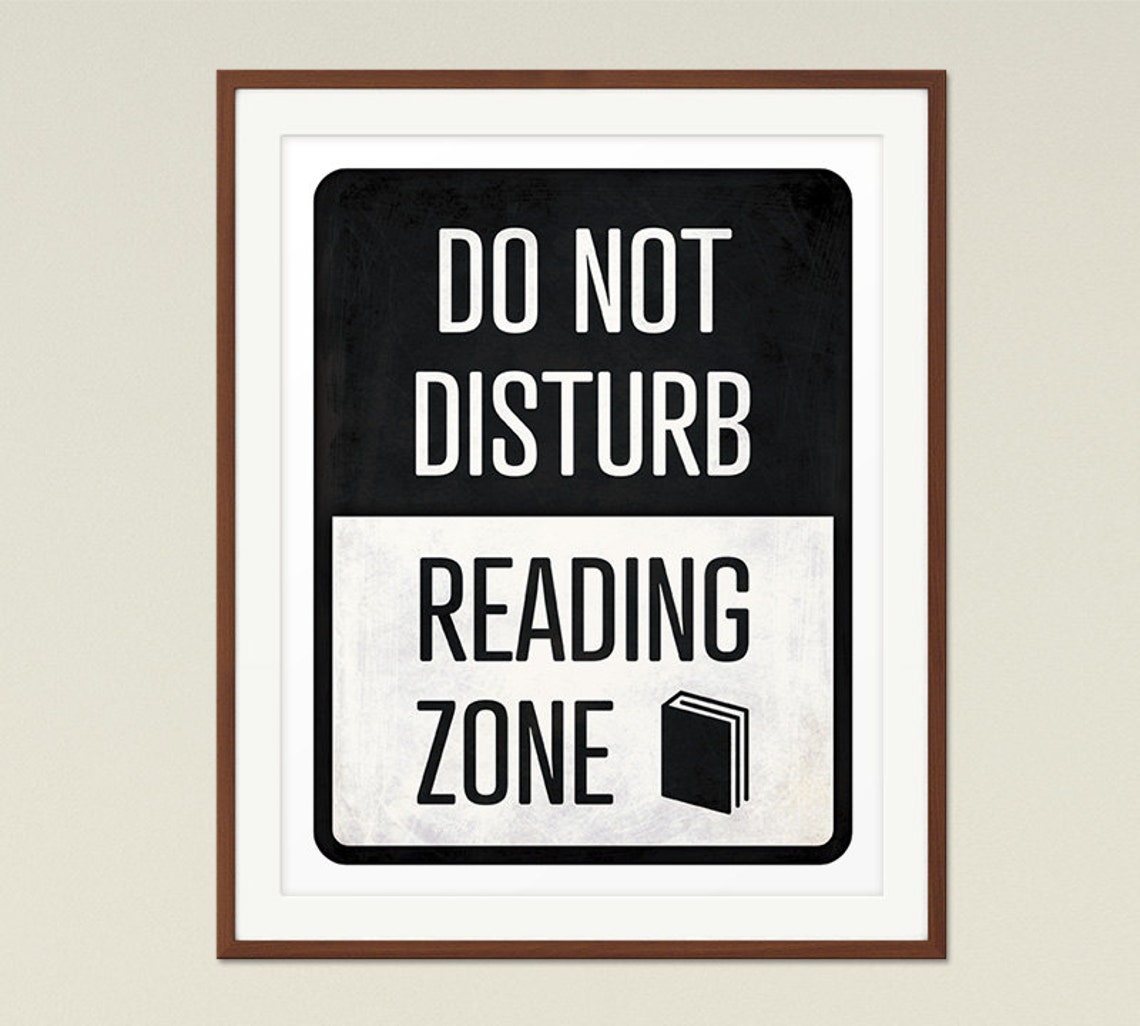 Do Not Disturb, Reading Zone - Book Lover Gift, Bookworm, Bibliophile ...