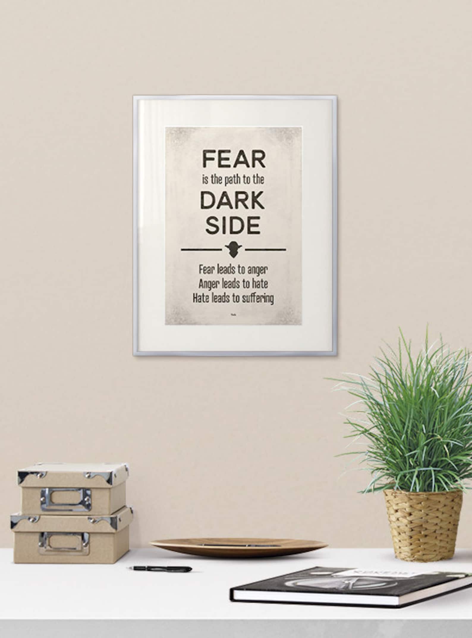 Star Wars fear is the Path to the Dark Side Star - Etsy