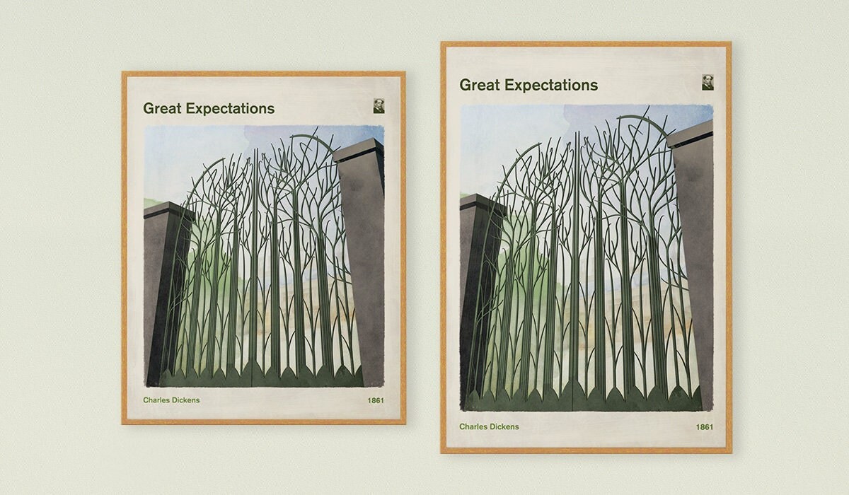 Great Expectations Charles Dickens Book Cover Poster Large - Etsy Australia