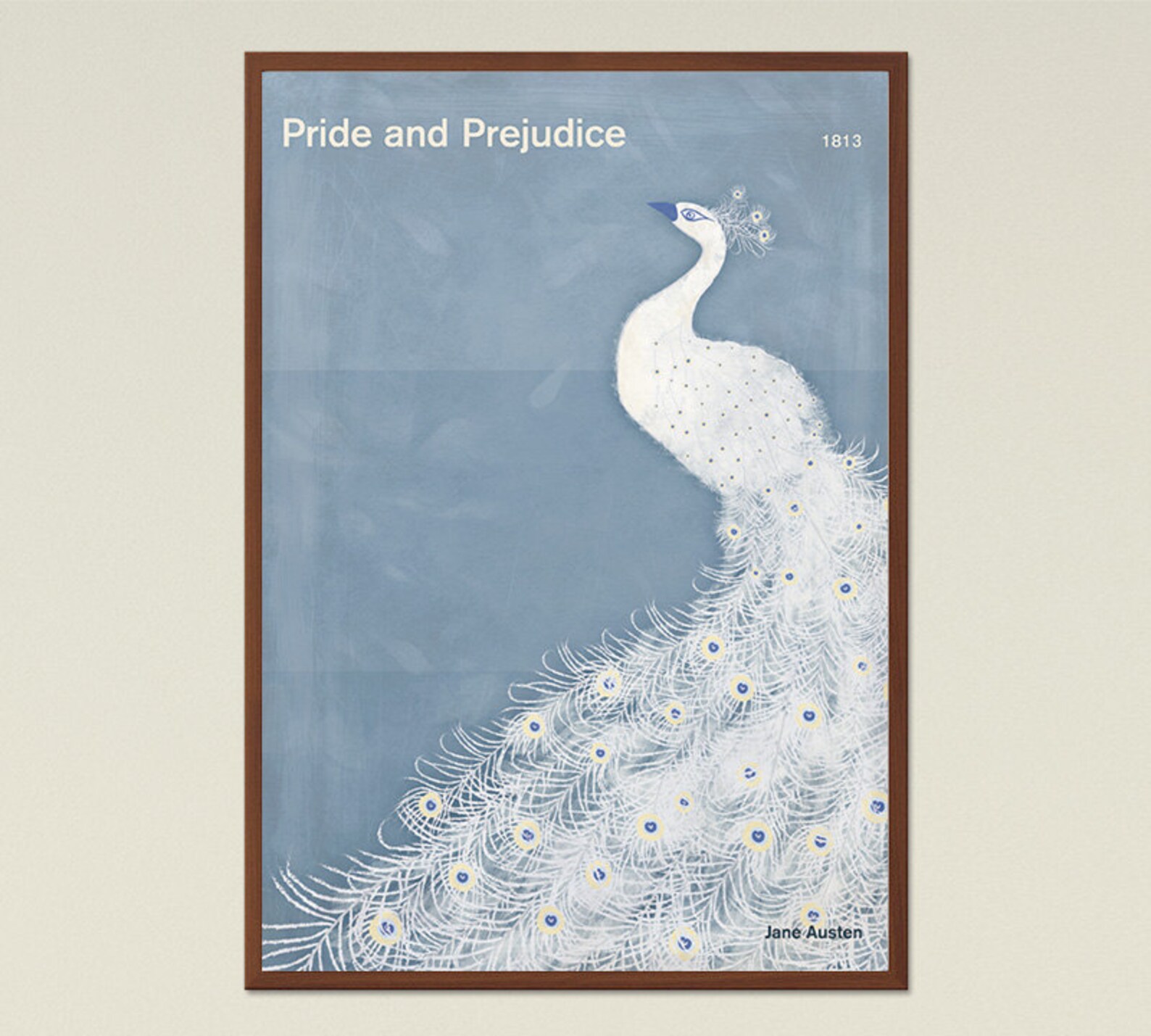 Jane Austen Pride and Prejudice Large literary poster | Etsy