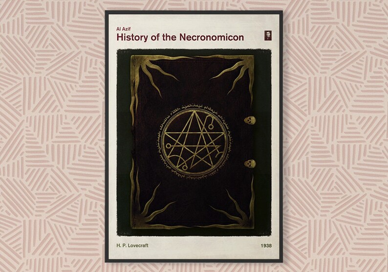H. P. Lovecraft History of Necronomicon Literary Book Cover - Etsy