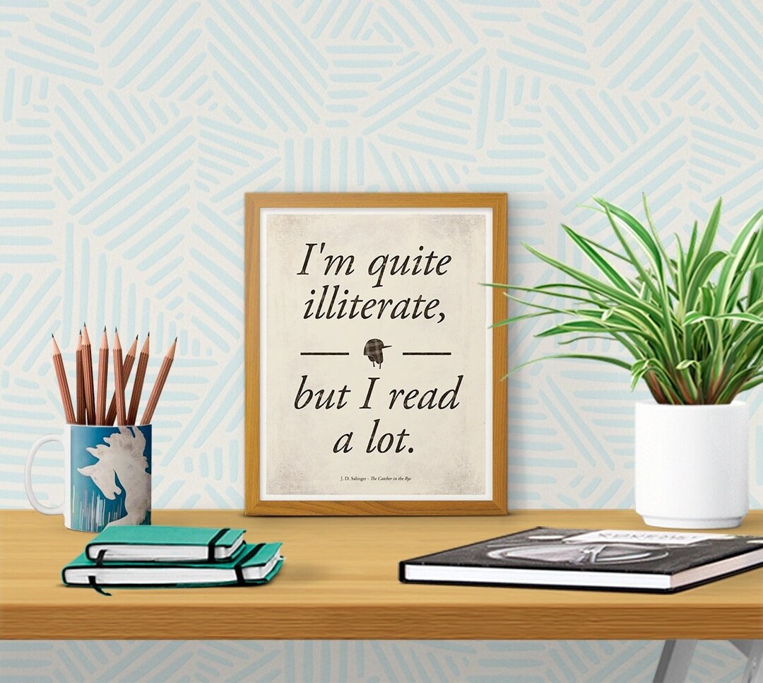 Salinger's the Catcher in the Rye - Small Literary Quote Print ...