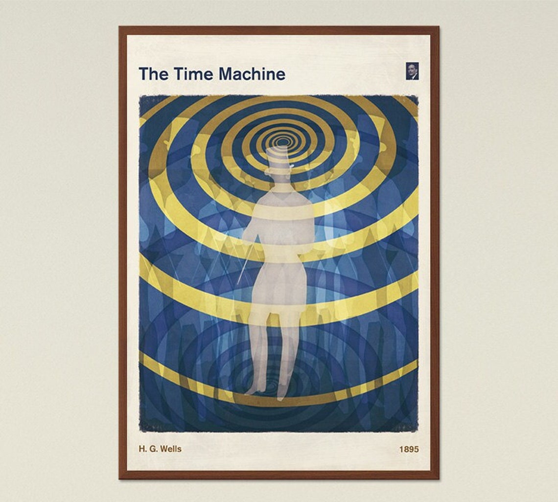 The Time Machine H. G. Wells Literature Book Cover Poster | Etsy