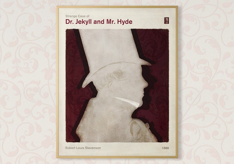 Dr. Jekyll and Mr. Hyde Medium Minimalist Book Cover Poster - Etsy