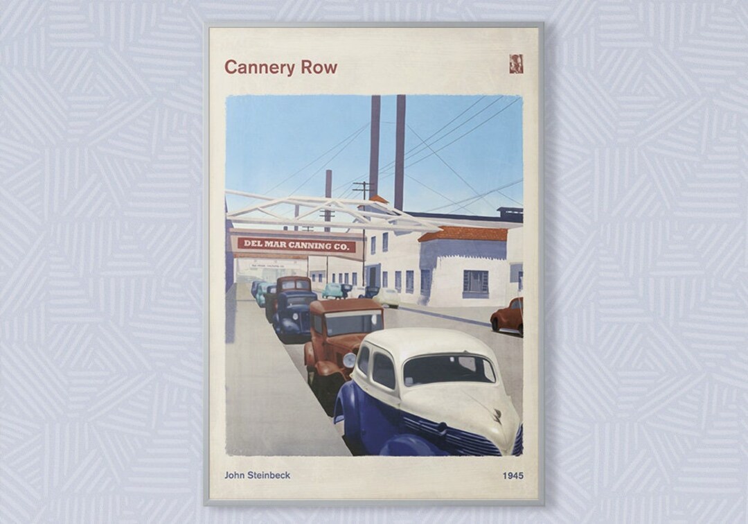 Cannery Row, John Steinbeck - Literary Book Cover Poster Large ...