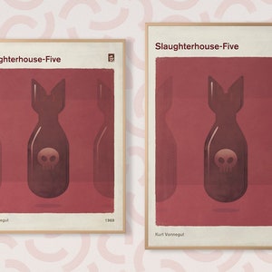 Kurt Vonnegut, Slaughterhouse-five - Large Book Cover Poster, Literary ...