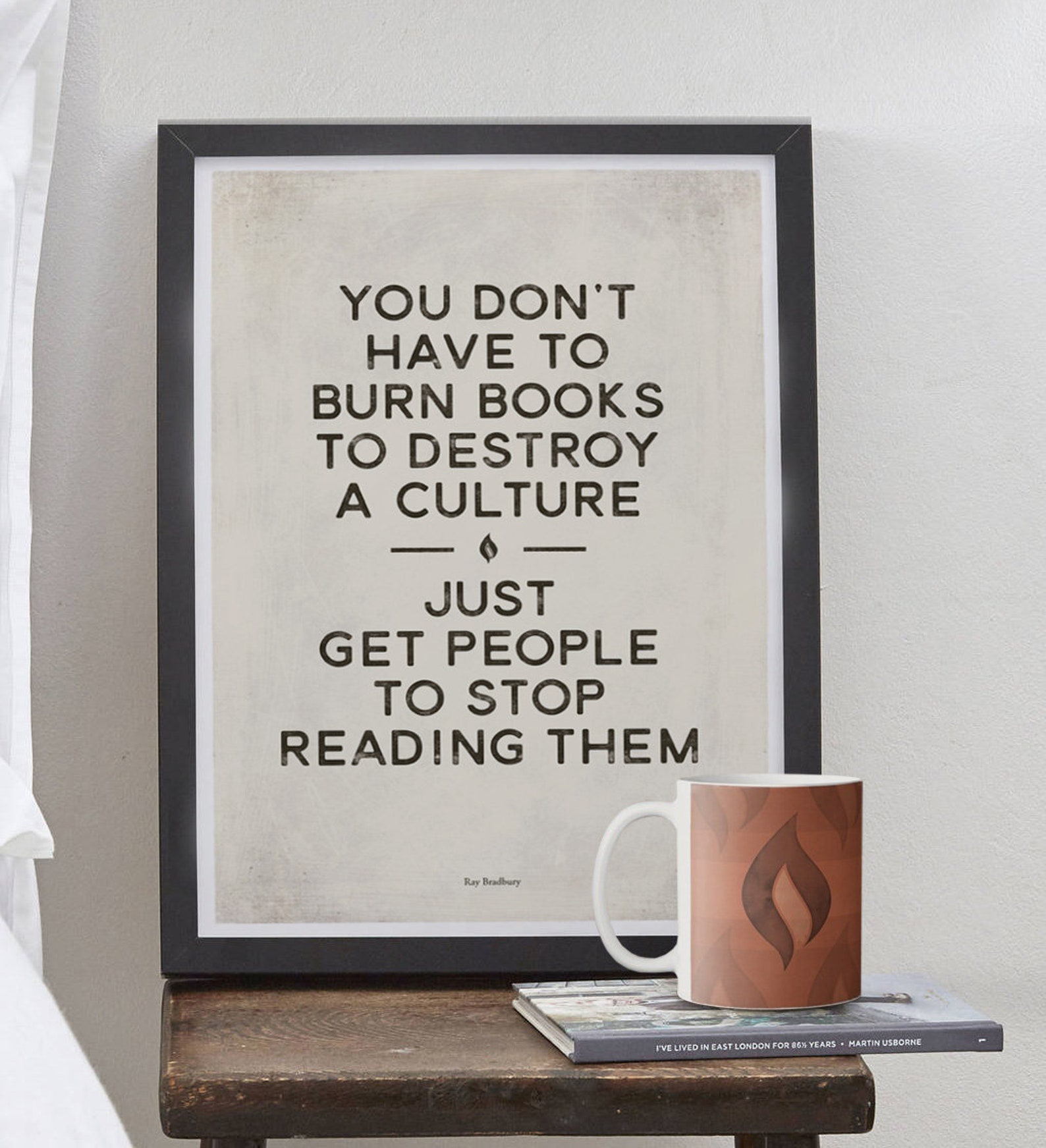 Ray Bradbury Medium Dystopian Sci Fi Literary Quote Poster - Etsy