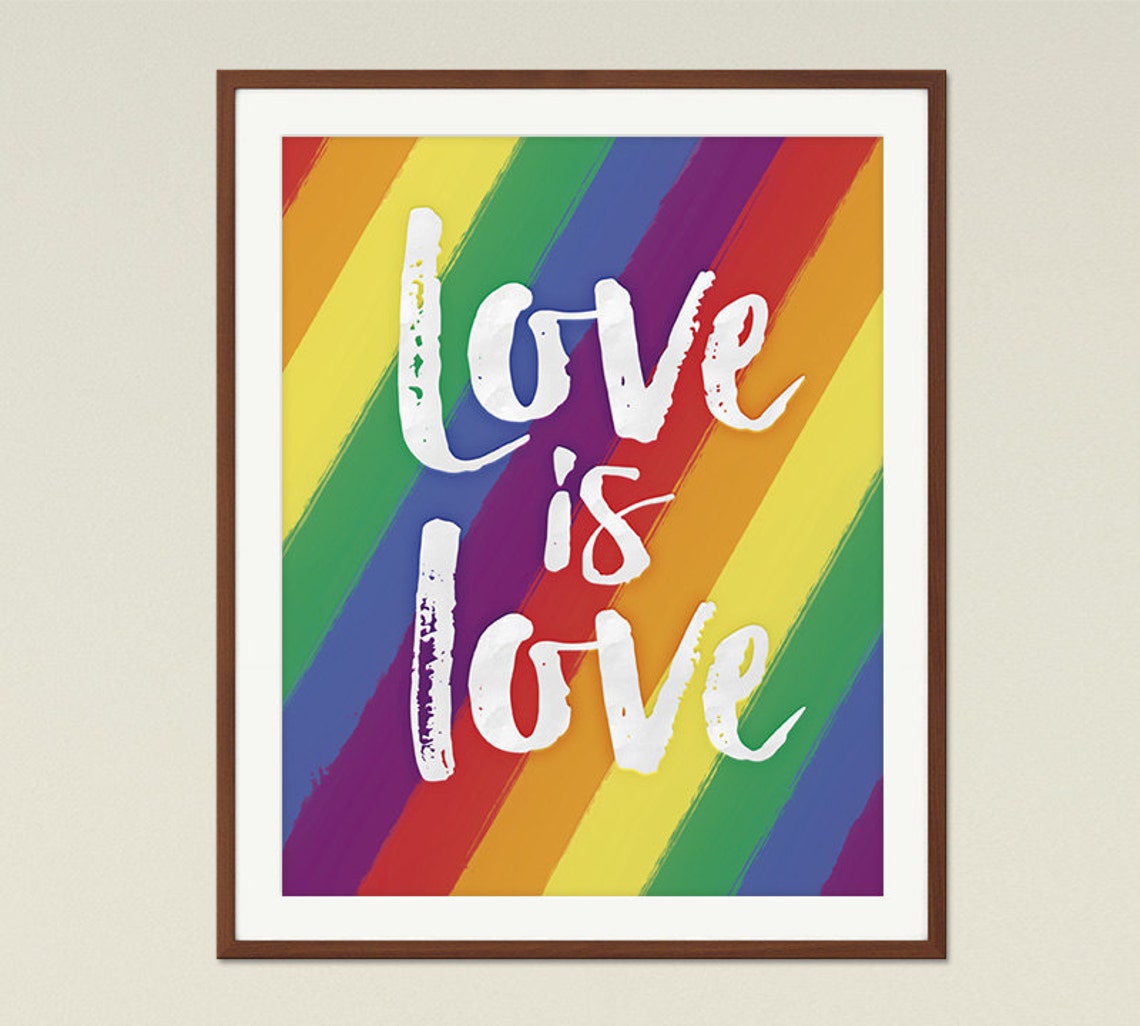 Love is Love Gay Pride Medium Printable Queer Art Orlando - Etsy