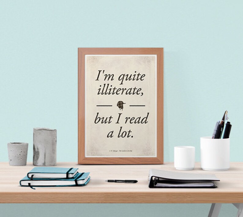 Salinger's the Catcher in the Rye Small Literary Quote | Etsy