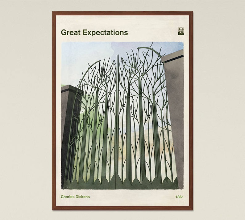 Great Expectations Charles Dickens Book Cover Poster Large | Etsy