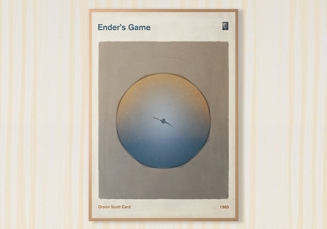 Ender's Game, Literary Book Cover Art Poster Large, Book Lover Gift ...