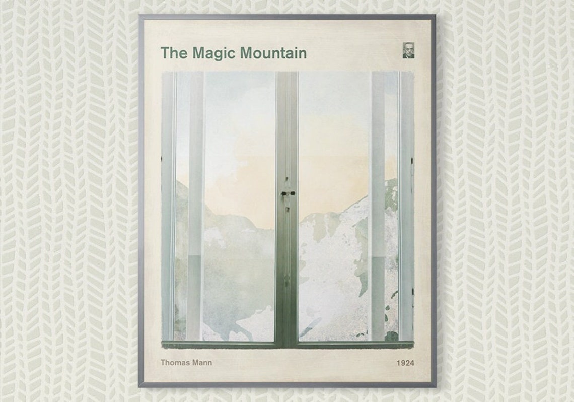 The Magic Mountain, Thomas Mann - Literary Book Cover Poster Medium ...