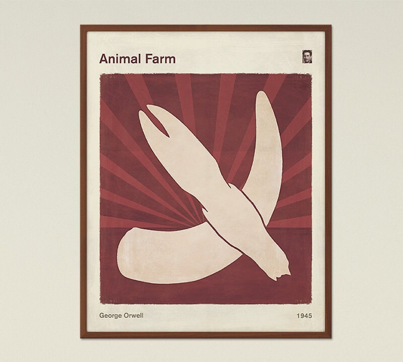 George Orwell Animal Farm Dystopian Political Book Cover | Etsy