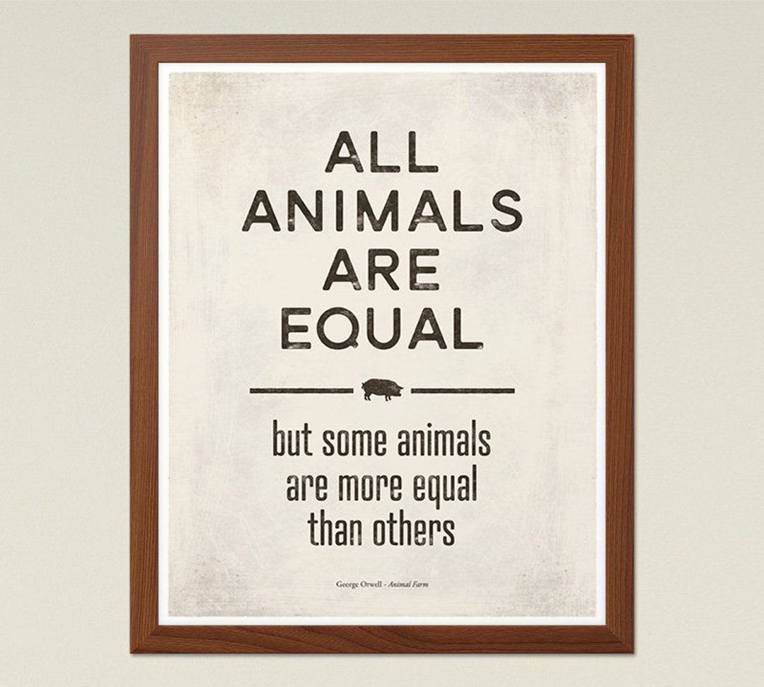 George Orwell "animal Farm" Small Dystopian Sci Fi Quote Poster ...