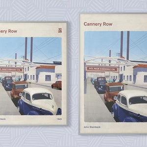 Cannery Row, John Steinbeck - Literary Book Cover Poster Medium ...